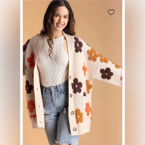 SAACHI | Sweaters | Saachi Floral Knit Cardigan | Poshmark